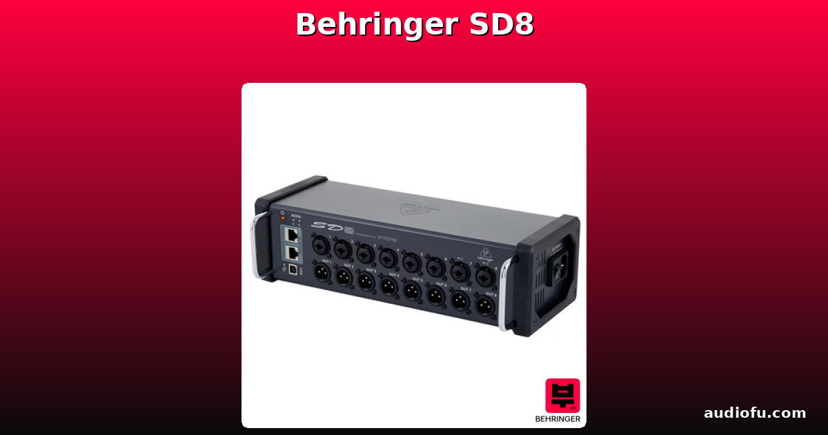 Behringer SD8 | Stage Boxes for Digital Mixers - Reviews & Buy 2026