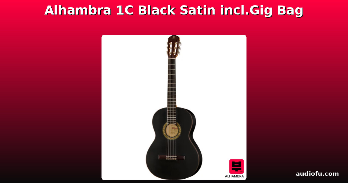 Alhambra 1C Black Satin incl.Gig Bag | 4/4 Size Classical Guitars ...