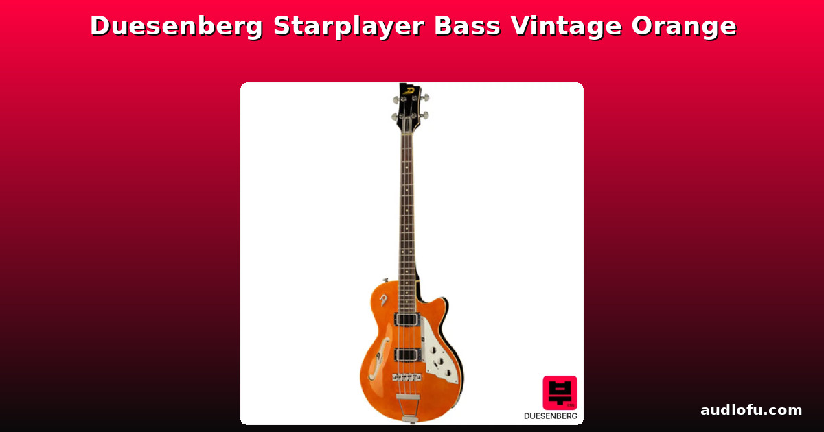 Duesenberg Starplayer Bass Vintage Orange | 4-String Basses - Reviews ...